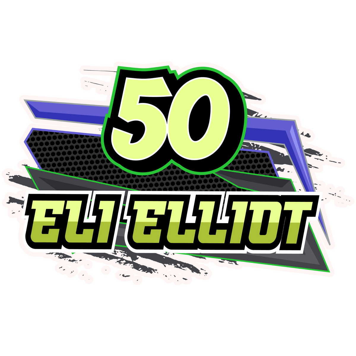 Eli Elliott | 50 | 2023 | Kiss-Cut Vinyl Decal – Five Star Racewear