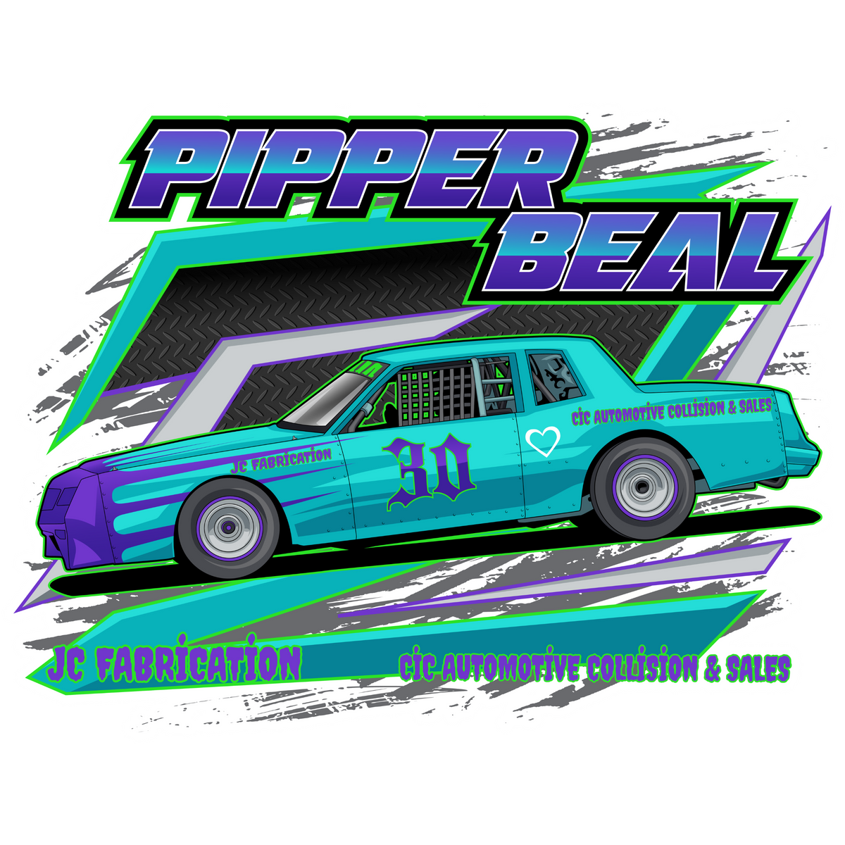 Pipper Beal | 2023 | Kiss-Cut Vinyl Decal 2 – Five Star Racewear