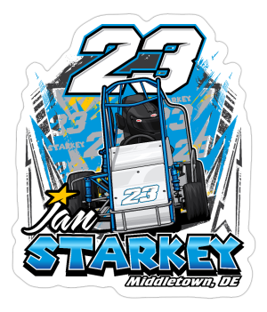 Ian Starkey | 2024 | Kiss-Cut Vinyl Decal 2 – Five Star Racewear