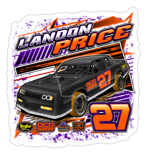 Landon Price | 2024 | Kiss-Cut Vinyl Decal 2 – Five Star Racewear