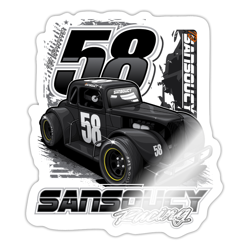 TJ Sansoucy | 2026 | Kiss-Cut Vinyl Decal 2 – Five Star Racewear