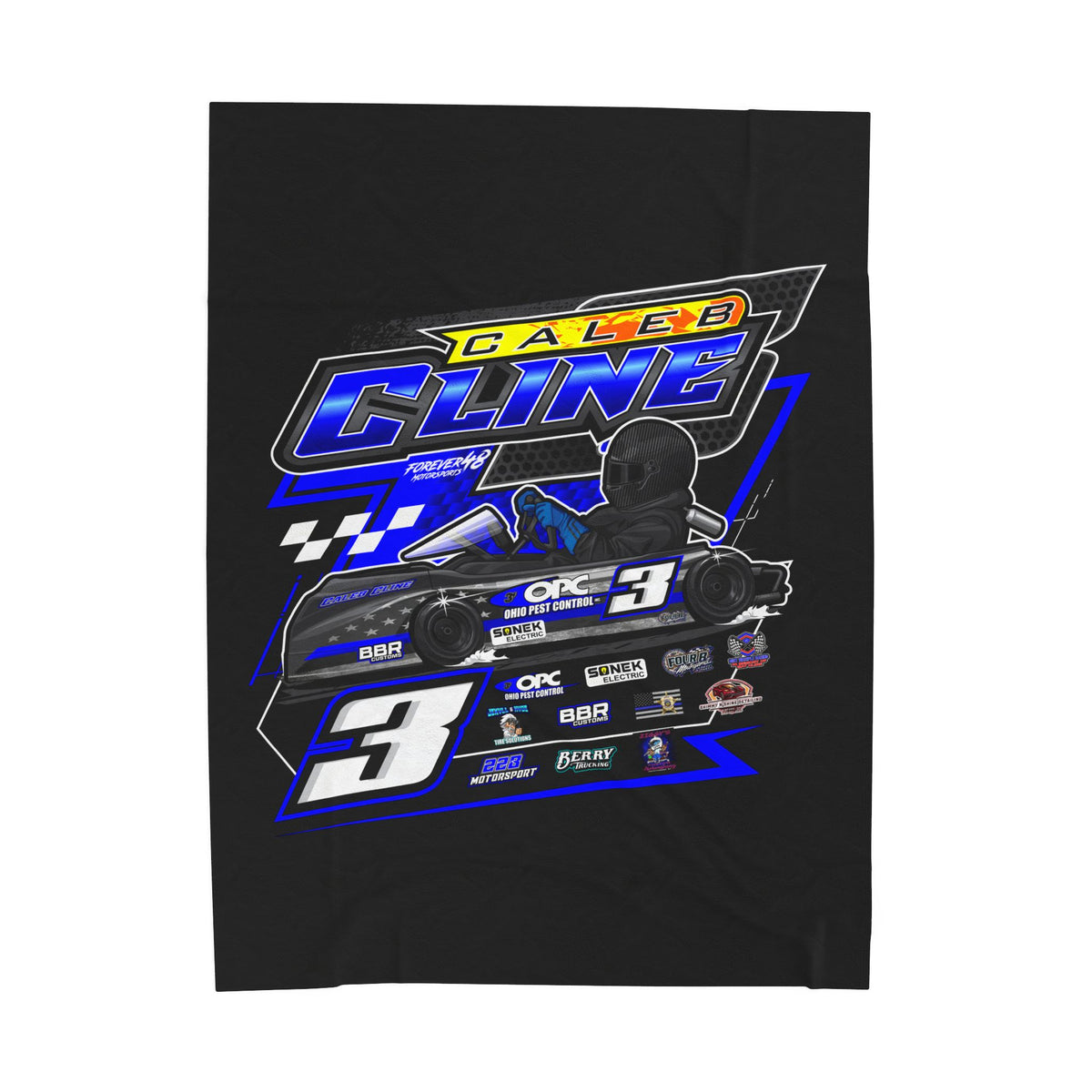 Caleb Cline | 2025 | Plush Blanket – Five Star Racewear