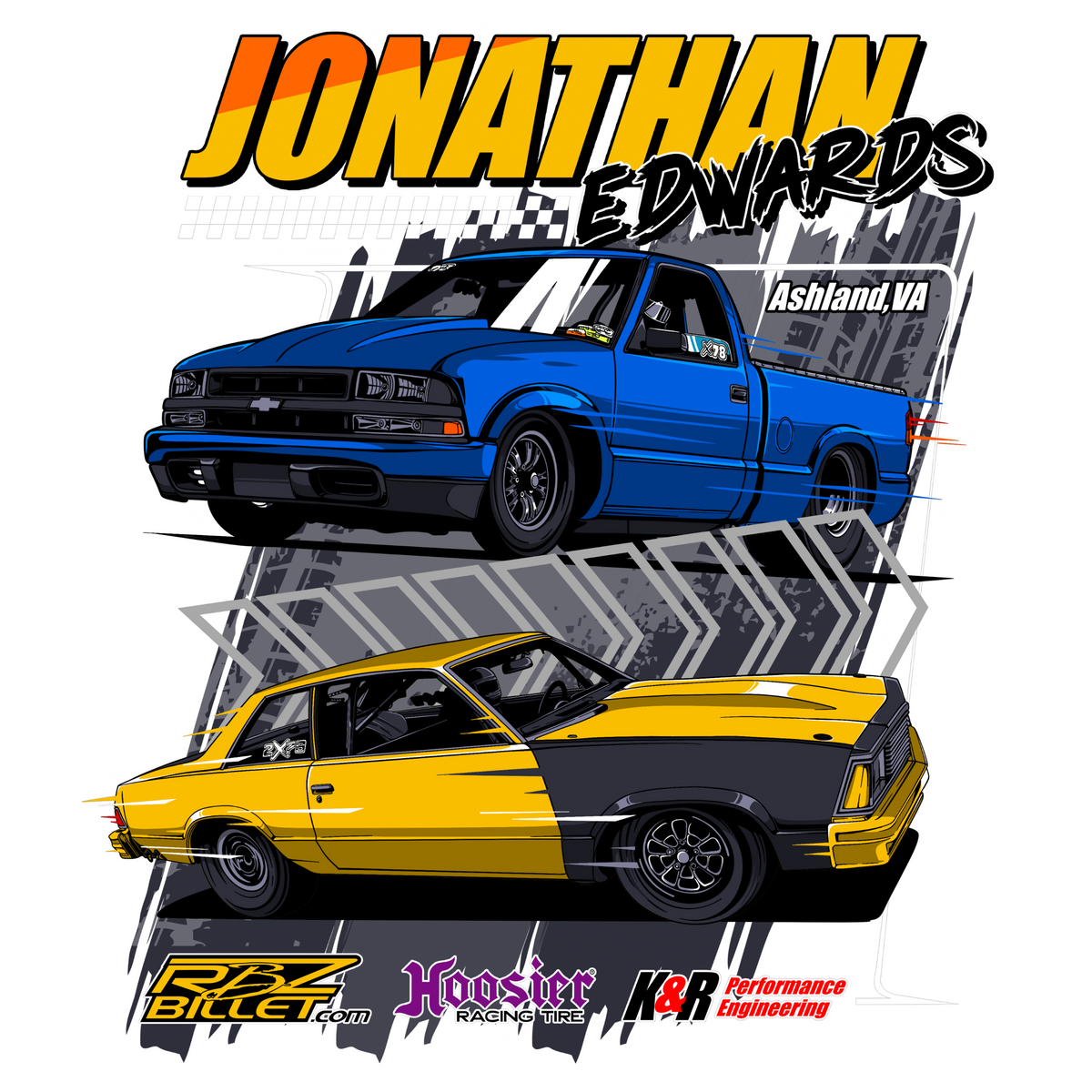 Jonathan Edwards | 2023 | Kiss-Cut Vinyl Decal 2 – Five Star Racewear