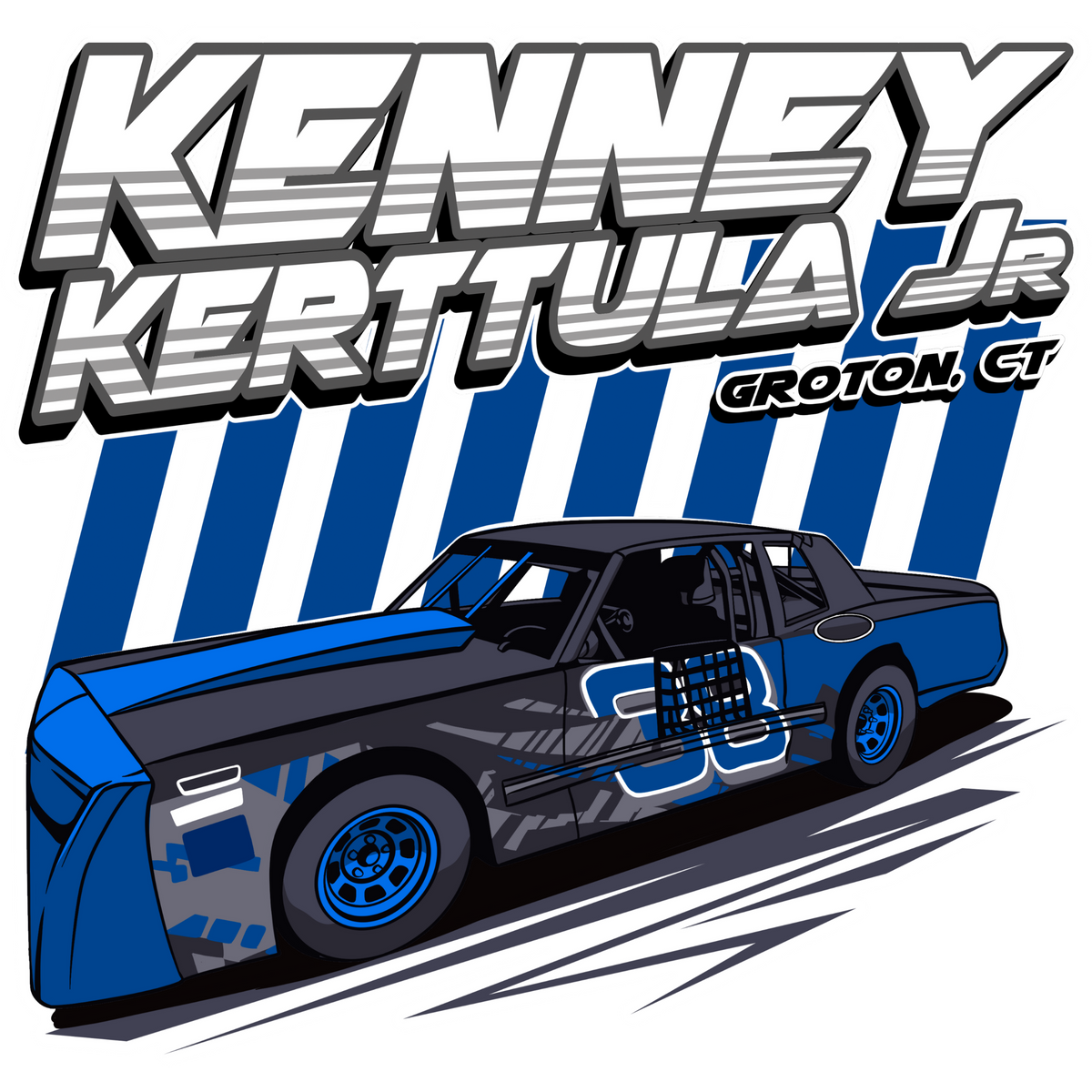 Kenney Kerttula Jr | 2023 | Kiss-Cut Vinyl Decal 2 – Five Star Racewear
